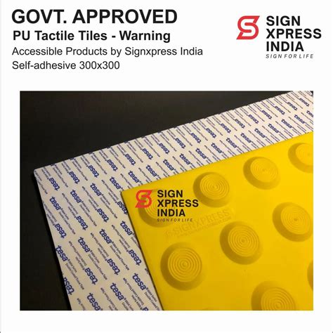 Yellow Pu Tactile Tiles Warning Matt Finish At Rs 250sq Ft In New