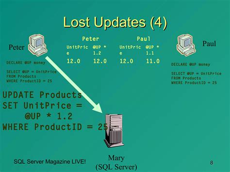 Concurrency Problems And Locking Techniques In Sql Server 2000 And Vbnet