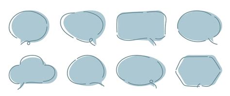 Premium Vector | Vector speech bubble. Dialog box, icon, message, template. Blue clouds for text ...