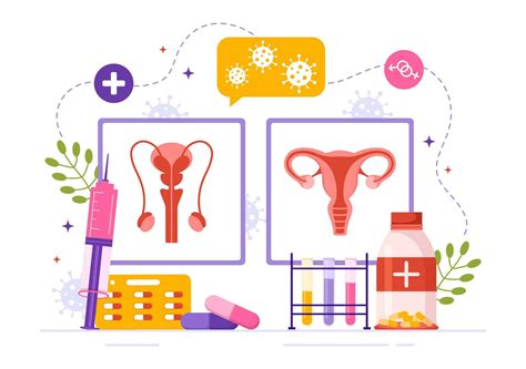 Venereologist Vector Illustration Of Diagnostic For Dermatology Disease Sexually Transmitted