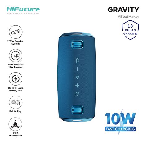Jual Gravity Portable Bluetooth Speaker 2 Way System Twin Mode 45w Output Rgb Led Light Tws Pair
