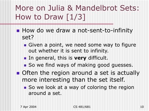 Ppt More On Julia And Mandelbrot Sets Chaos Powerpoint Presentation