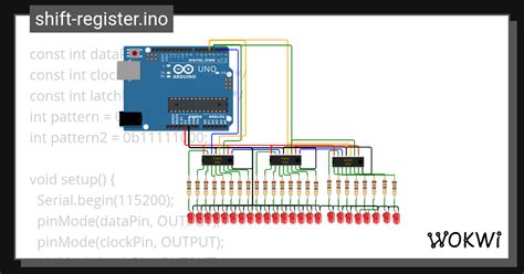 Shift Registero Wokwi Esp32 Stm32 Arduino Simulator