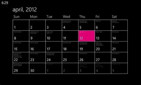 Winphone Calendar Calendar Mixer