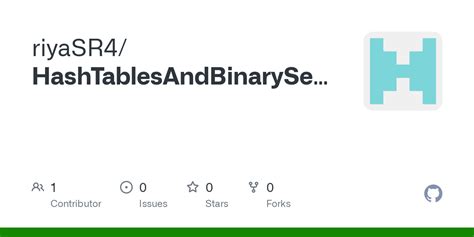 GitHub RiyaSR HashTablesAndBinarySearchTree