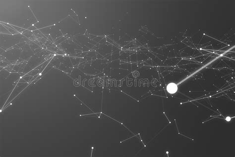 Technological Connection Futuristic Shape Gray Dot Network Abstract Background Gray