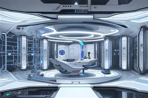 Premium Ai Image Futuristic Quantum Language Translation Lab