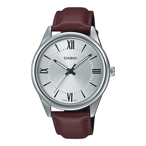 Casio Mtp V005l 7b5udf Brown Leather Strap Watch For Men Ecommerce Online Shop