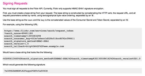 Oauth Flickr How To Generate The Authentication Signature Stack