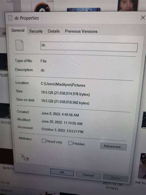 Unknown File In Pictures Called Dc Which Takes Up 19gb No Idea What