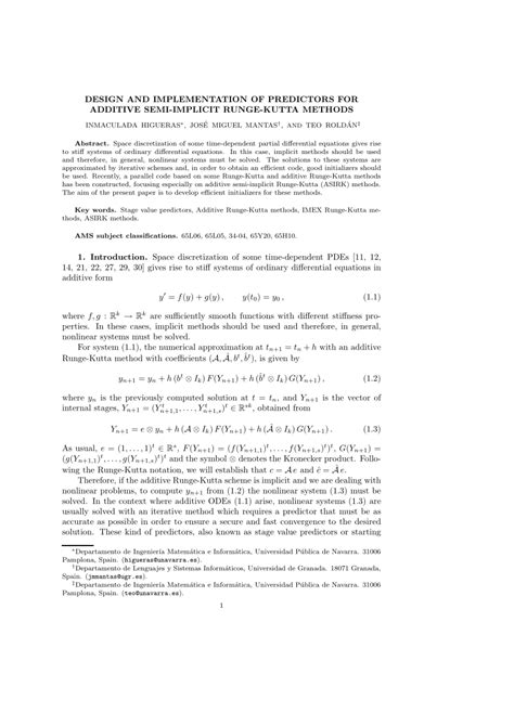 Pdf Design And Implementation Of Predictors For Additive Semi