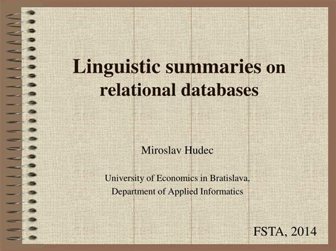 ppt linguistic summaries on relational databases powerpoint