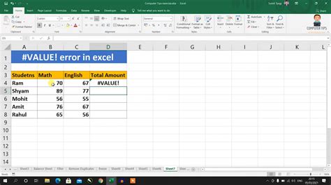 How Do You Overcome Value Error In Excel Best Ways