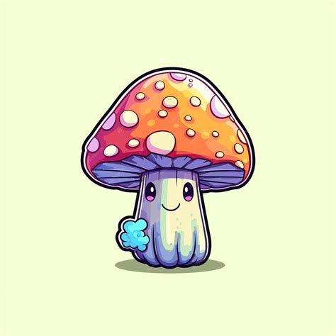 Button Mushroom Drawing