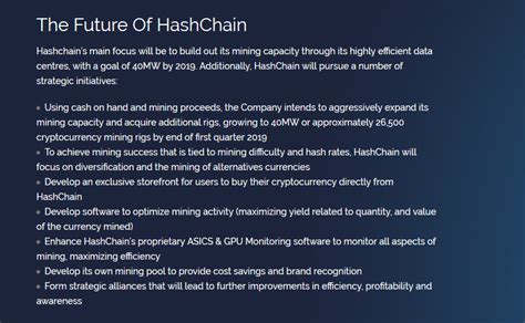Hashchain Technology Kash Blockchain Company Focused On Mining