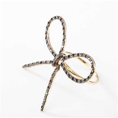 PRE Black And White Diamond X Ring Christine K Jewelry