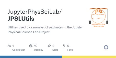 GitHub JupyterPhysSciLab JPSLUtils Utilites Used By A Number Of Packages In The Jupyter