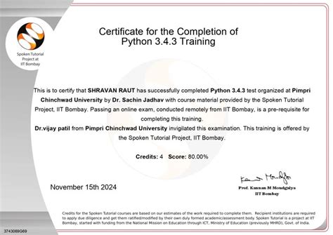 Shravan Raut On Linkedin Pythonprogramming Iitbombay Certification