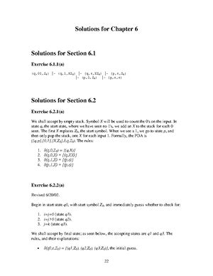 Introduction To Automata Theory Languages And Computation Solutions SOL U TI ON S Introduction