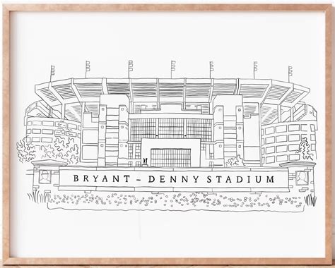 Bryant Denny Stadium Print Digital Download Written By Bayly