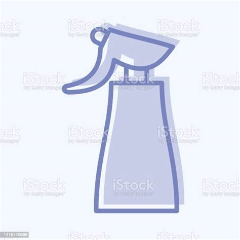 아이콘 스프레이 이발소 기호에 적합합니다 두 가지 톤 스타일 편집 가능한 간단한 디자인 디자인 템플릿 벡터 간단한 그림 Drug에 대한 스톡 벡터 아트 및 기타 이미지