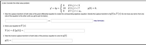 Solved Pts Consider The Initial Value Problem Take Chegg