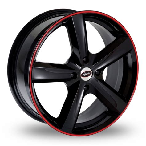 Team Dynamics Cyclone Code Red Black Red 17 Alloy Wheels Wheelbase