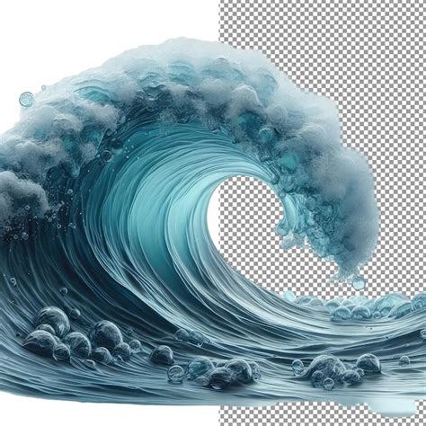 Premium Psd Sculpted Serenity 3d Isolated Waveform On Transparency