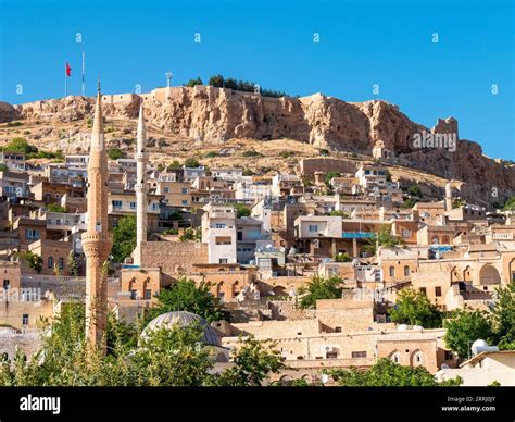 Cityscape Of The Old City Of Mardin Turkey Featuring A Hill