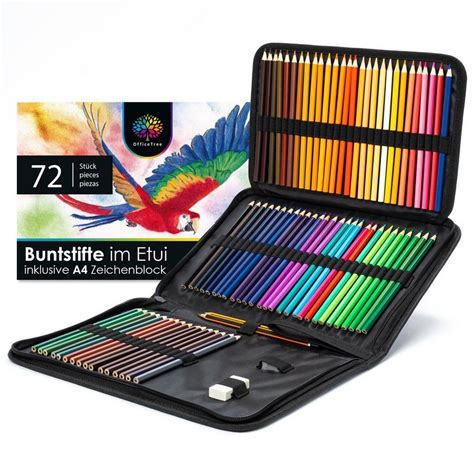 Officetree Buntstift Buntstift Set 72er Set Zeichenstifte Professionell Set Mit Bleistift