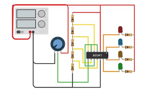 Circuit Design Bargraph Voltage Indicator Tinkercad