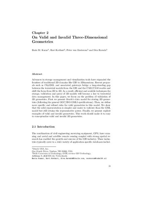 Pdf Chapter 2 On Valid And Invalid Three Dimensional Geometries