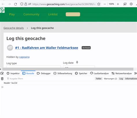[log form] gclh header disappears · issue 2443 · 2abendsegler gclh