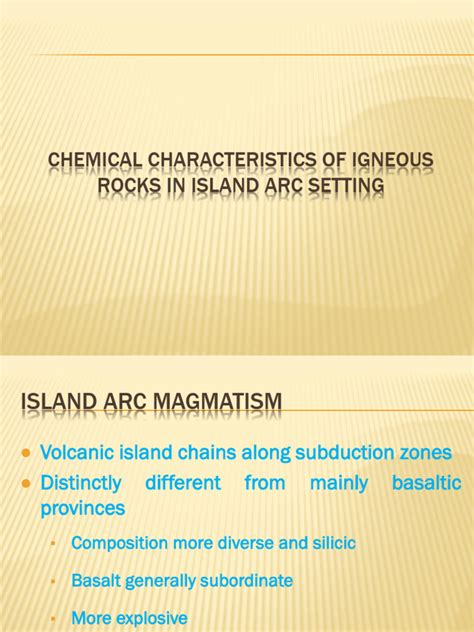 Island Arc Magmatism With Chemical Characteristics Pdf