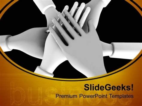 Team Showin Unity With Hands Together Powerpoint Templates Ppt Backgrounds For Slides 0313
