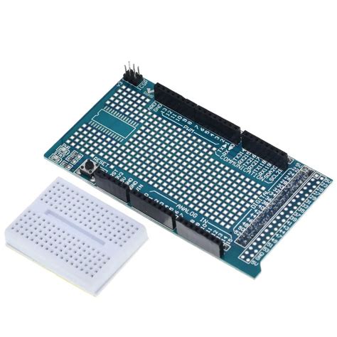 prototype shield v3 0 for arduino mega 2560 with mini breadboard eas techtoast