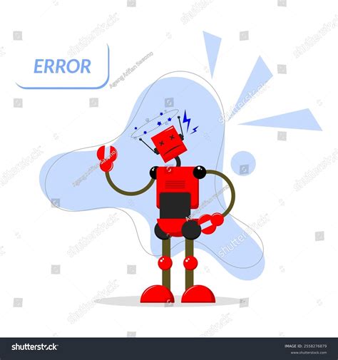 Red Robot Robot Error Broken Disruption Stock Vector Royalty Free 2558276879 Shutterstock
