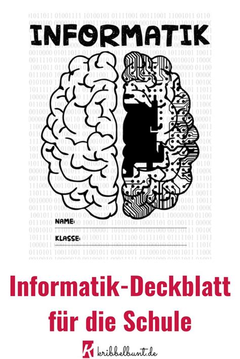 Informatik Deckblatt Für Die Schule Zum Ausdrucken Deckblatt Deckblatt Schule Informatik