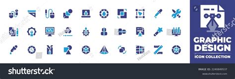 Graphic Design Icon Collection Duotone Color Stock Vector Royalty Free Shutterstock