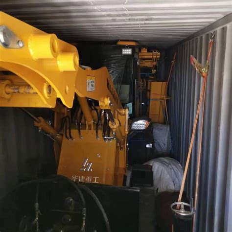 Compact Loader Shipping In Container With Brush And Swweeper