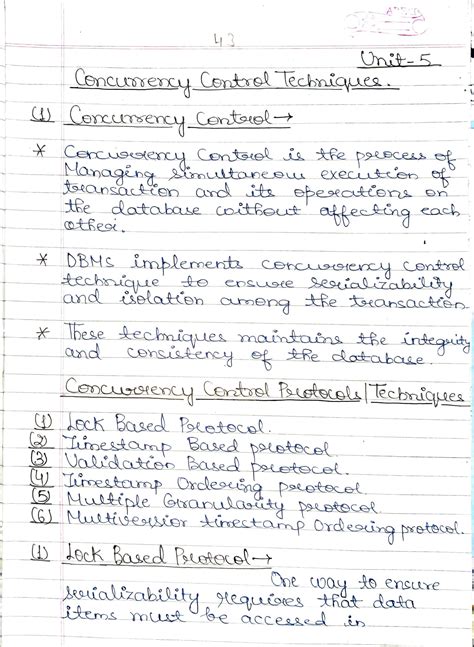 solution concurrency control unit 5 database management system dbms