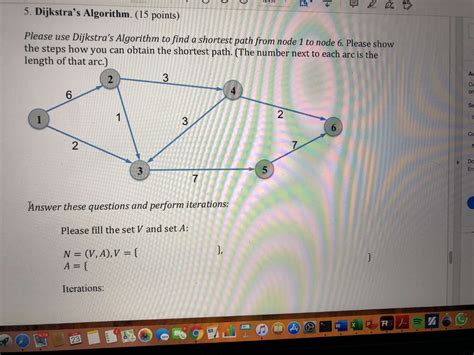 solved 5 dijkstra s algorithm 15 points please use