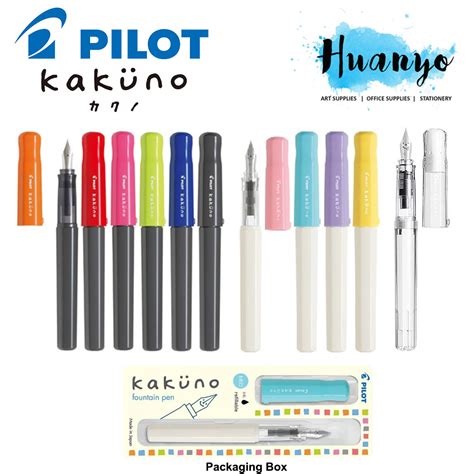 Pilot Kakuno Calligraphy Fountain Pen Clear Pastel Colour Barrel