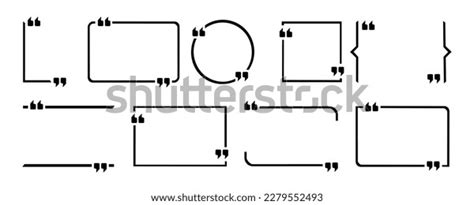 Quotation Bracket Boxes Quote Brackets Sentences Stock Vector Royalty Free 2279552493