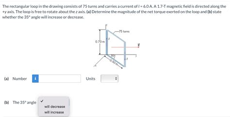 Solved The rectangular loop in the drawing consists of 75 | Chegg.com