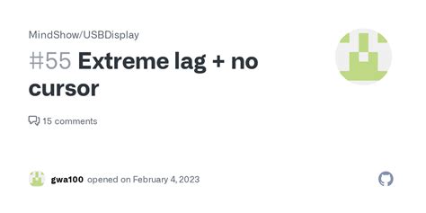 Extreme Lag No Cursor · Issue 55 · Mindshowusbdisplay · Github