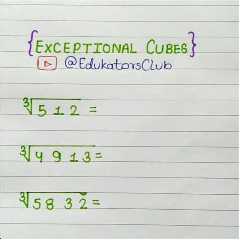 Exceptional Cube Root Edukators Club Artofit