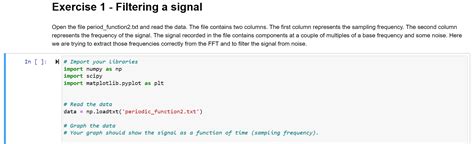solved exercise 1 filtering a signal open the file