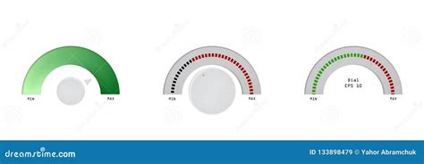 Indicator Scale Bar Of Meter With Progress Level From Red To Green Vertical Measuring Ruler