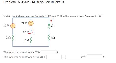 solved problem 07 054 b multi source rl circuit obtain the